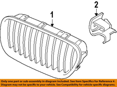 BMW OEM 14-16 550i xDrive-Grille Right 51137412324 | eBay