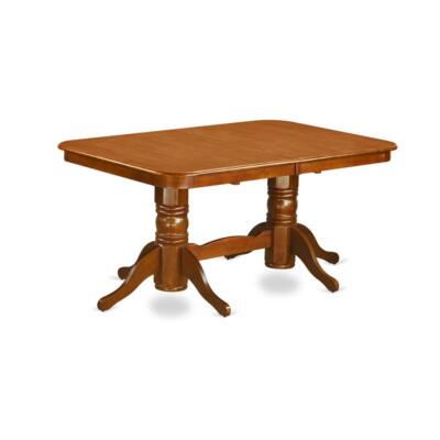 Napoleon rectangular round corner dining table with 17 in self ... | eBay