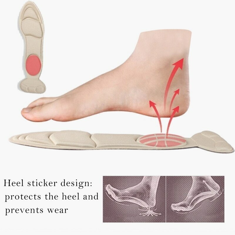 Memory Foam Women Multifunction Shoe Pads Feet Comfort Soft Heel ...