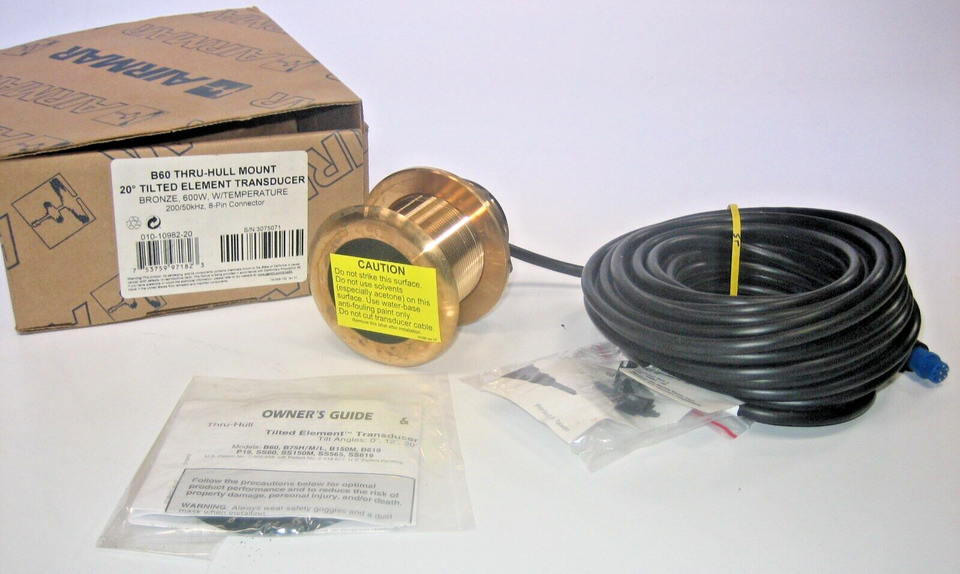 Garmin Airmar B60 20 Degree Tilted Element Bronze Thru-Hull Transducer ...