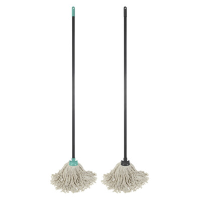 JVL Pure Cotton Traditional String Floor Mop with Grey Pole | eBay UK