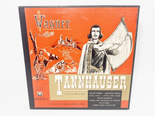 WAGNER Tannhauser Opera in 3 Acts, Urania URLP 211- 4 LP Box Set w ...