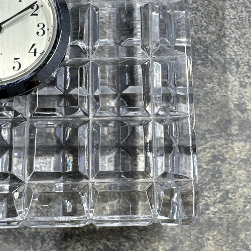 Waterford Crystal Square Bevel Edge Design Small Desk Clock Ireland | eBay
