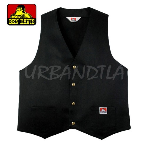 Ben Davis Men's Snap Front Solid Work Vest | eBay