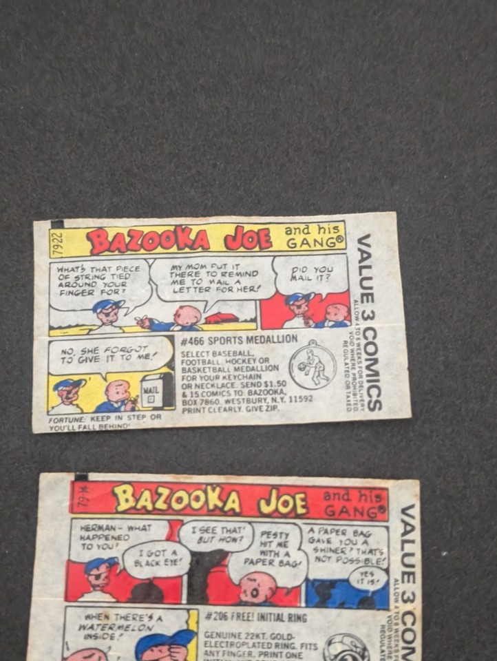 Lot of 10 Vintage Bazooka Joe Comics from Bazooka Bubble Gum Ephemera ...