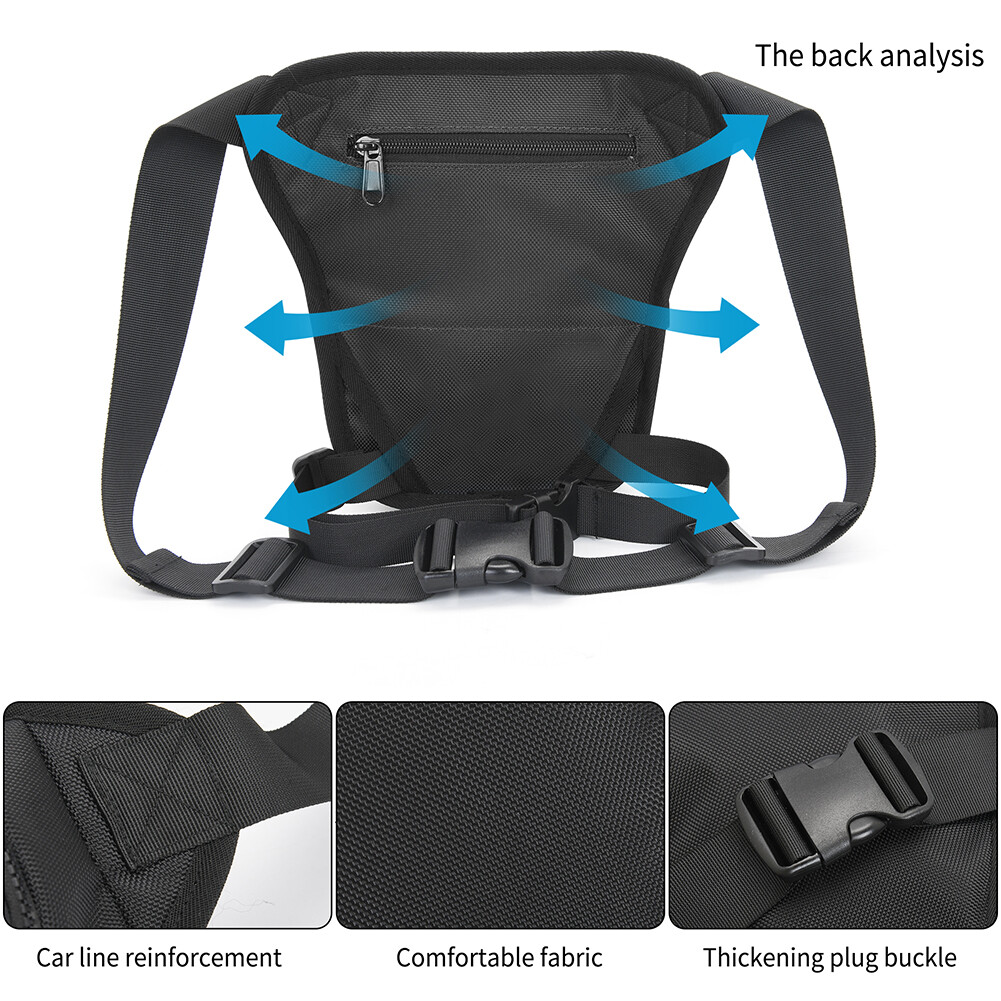 Men Waterproof Thigh Bag Riding Motorcycle Fanny Waist Belt Packs ...