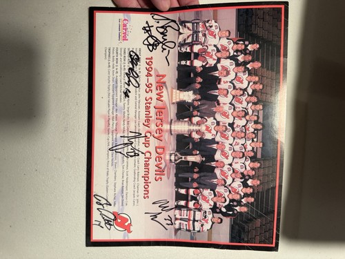 NHL Nj Devils 1994-1995 Championships Team Photo Autographed | eBay