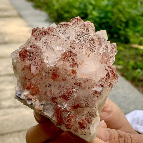 450GNaturalAmzing RED crystal rough textured top crystal ...
