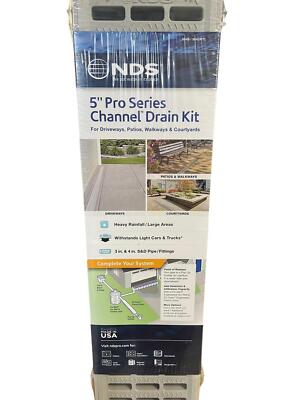 NDS 864G 5-Inch Pro Series Channel Drain Kit, 5-1/2-Inch X 39-3/8-Inch ...