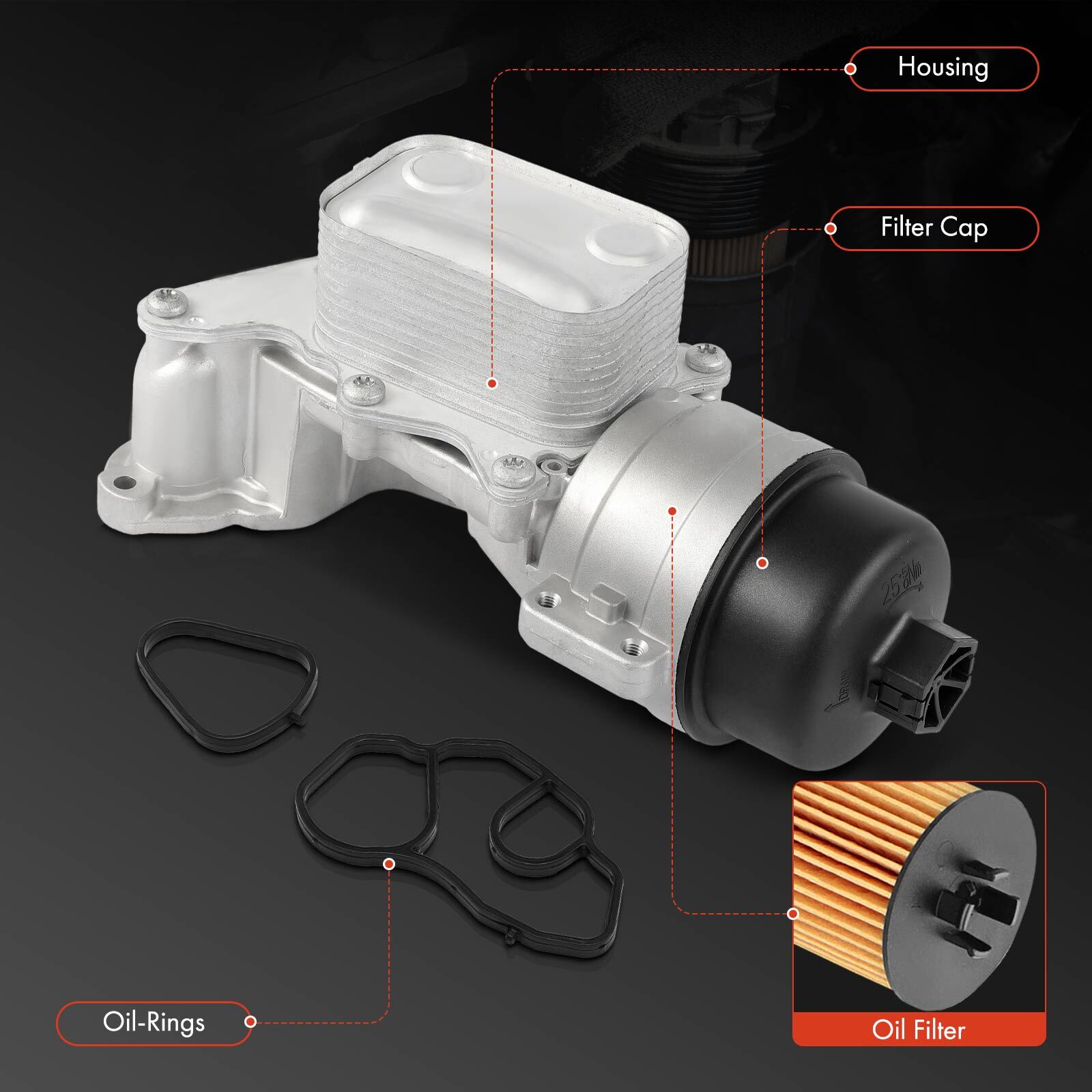 Oil Filter Housing for Citroen C4 DS3 Mini R56 R59 R60 R61 Peugeot 308 ...