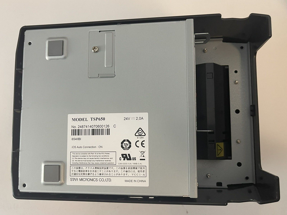 Star TSP650II Model 654IIBI Thermal POS Receipt Printer Bluetooth & AC ...