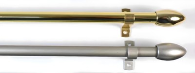 BULLET STYLE EXTENDABLE METAL CAFE CURTAIN ROD 50-210cm NET VOILE POLE ...
