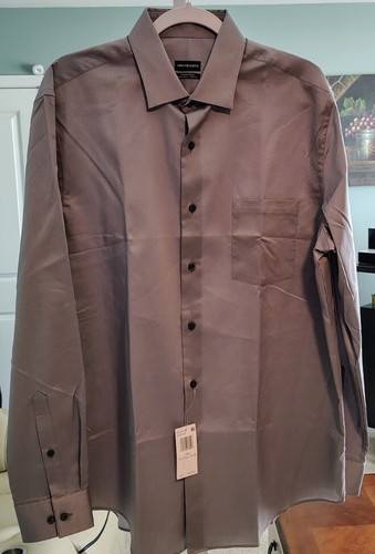 Van Heusen Stain Shield Regular Fit Stretch Fabric Dress Shirt 16-16.5 ...