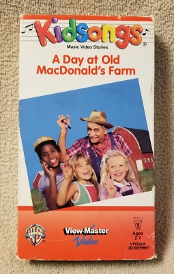 KIDSONGS View-Master Video VHS Tape Music A DAY AT OLD MACDONALD'S FARM ...