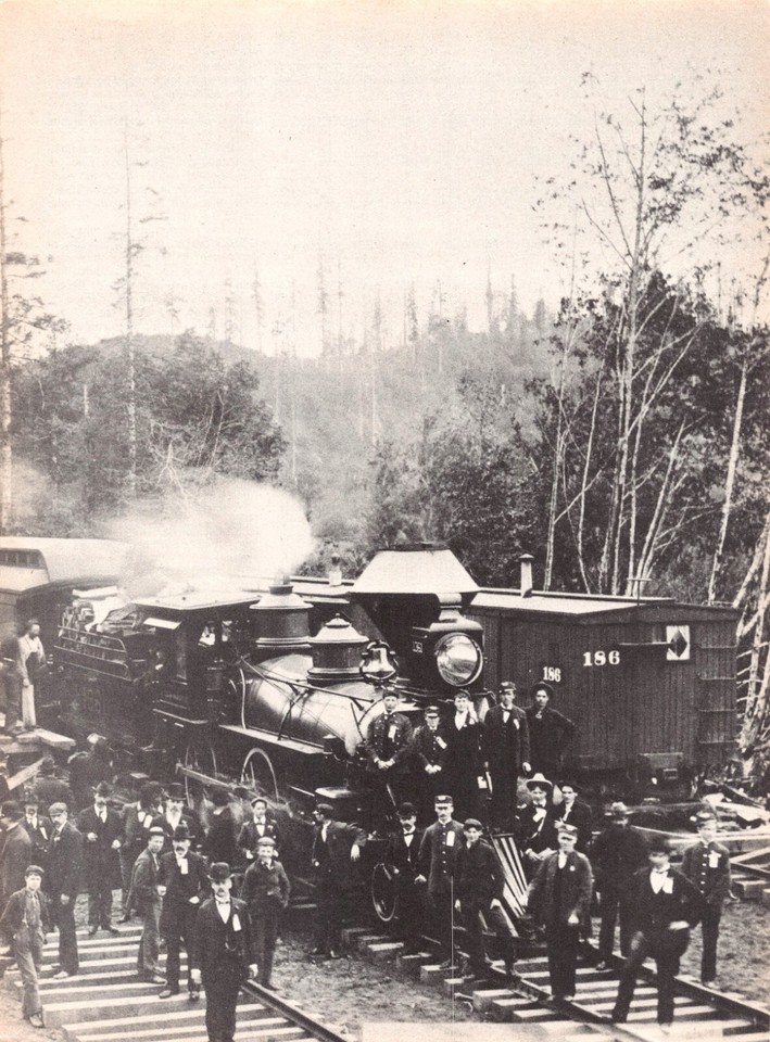 Pacific Logging Congress Railroad Camp Very Busy In 1922 Vtg Magazine ...