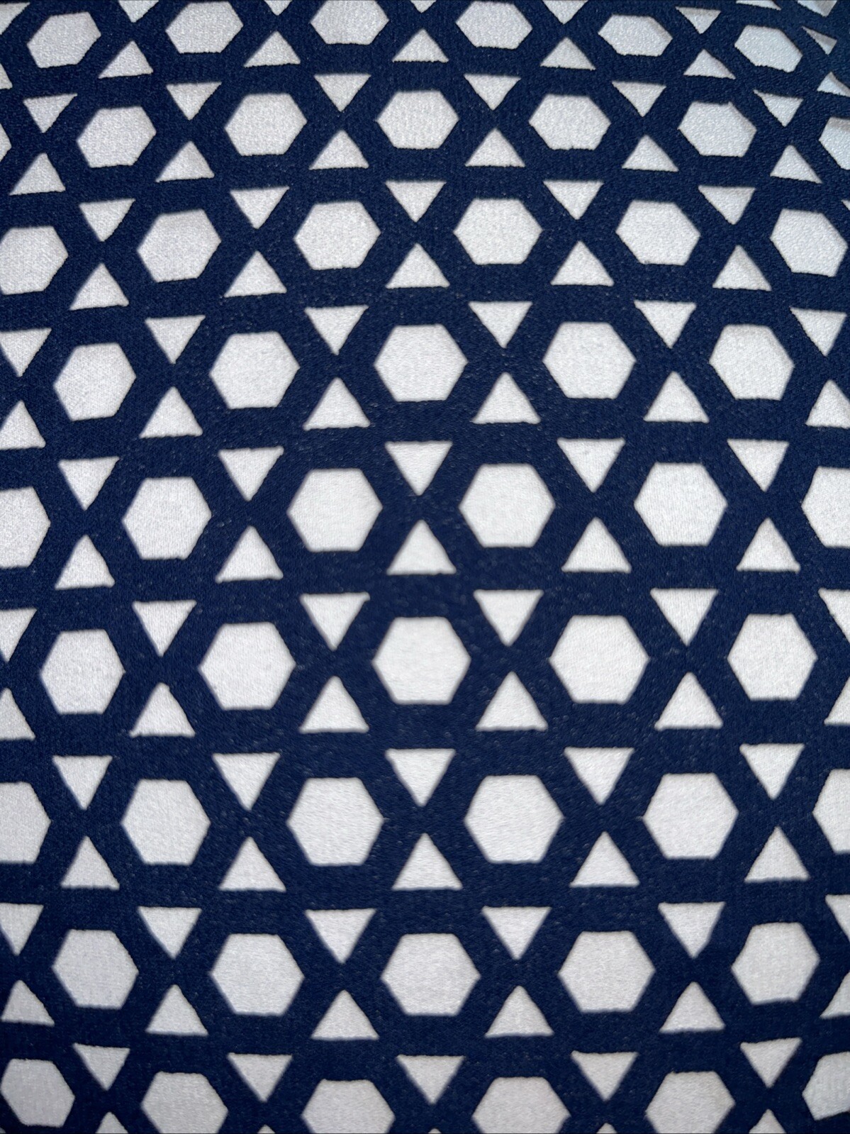 Zac & Rachel - ladies sleeveless Blue Hexagon, Cut Out Blouse Size ...