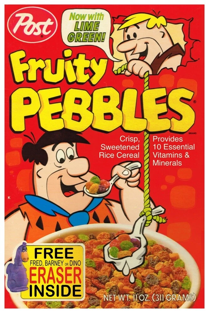 Fruity Pebbles Cereal Box