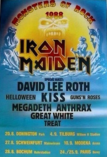Famous Rock Band CONCERT POSTER Monsters of Rock 1988 NEW | eBay