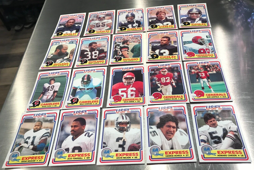 LOT OF 39 EXCELLENT OR BETTER USFL FOOTBALL COMMON CARDS-MAY444 | eBay