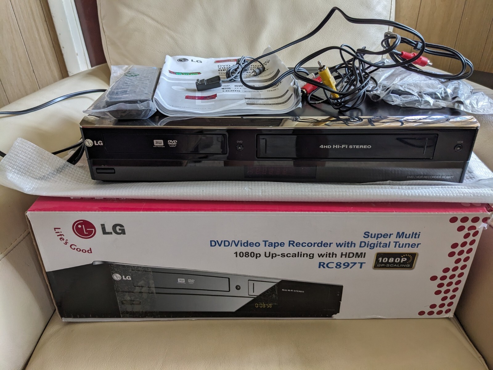 LG RC897T DVD VCR Combo Player VHS to DVD Recorder HDMI 1080p Digital ...