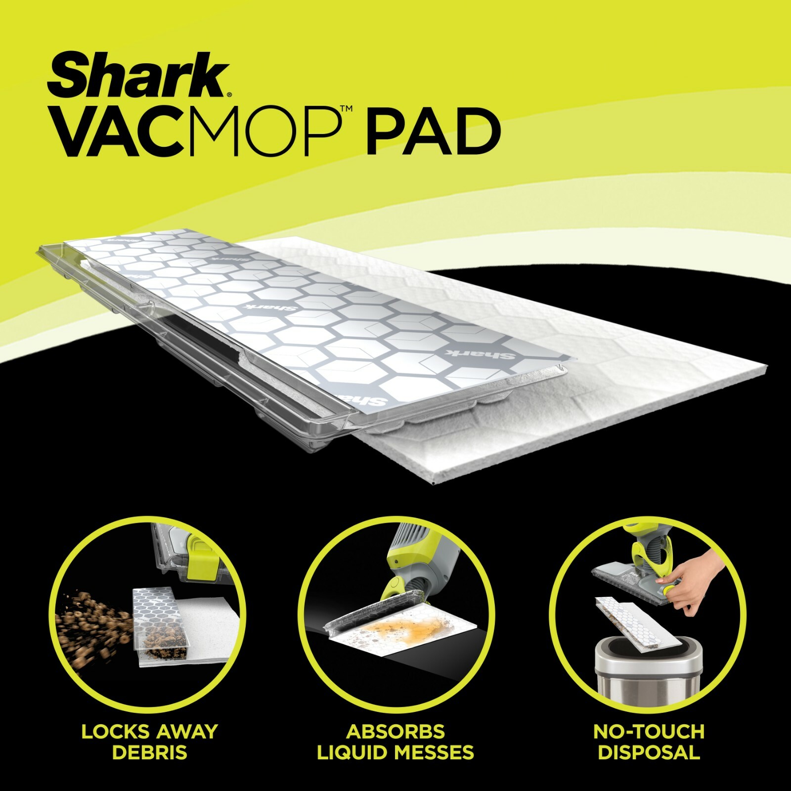 Shark VM200 VACMOP Cordless Hard Floor Vacuum Mop with Disposable ...