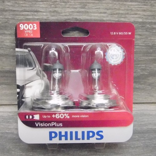 Philips VIsion Plus 60% 9003 HB2 H4 60/55W Two Bulbs Headlight Dual ...