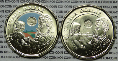 BU 2x 2024 Canada Anne Green Gables LM Montgomary $1 dollar loonie pair ...