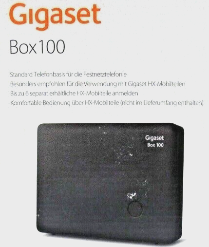 Gigaset Box 100 DECT-Telefonbasis Basisstation DECT bis 6 Mobilteile ...