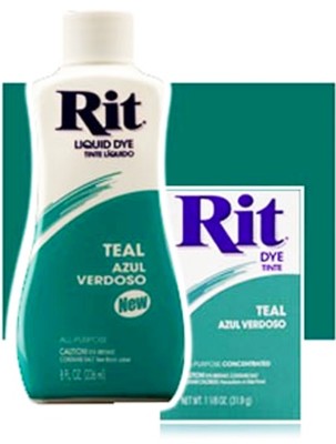 TEAL color #4 RIT Fabric DYE choose Liquid Bottle or Powder Concentrate ...