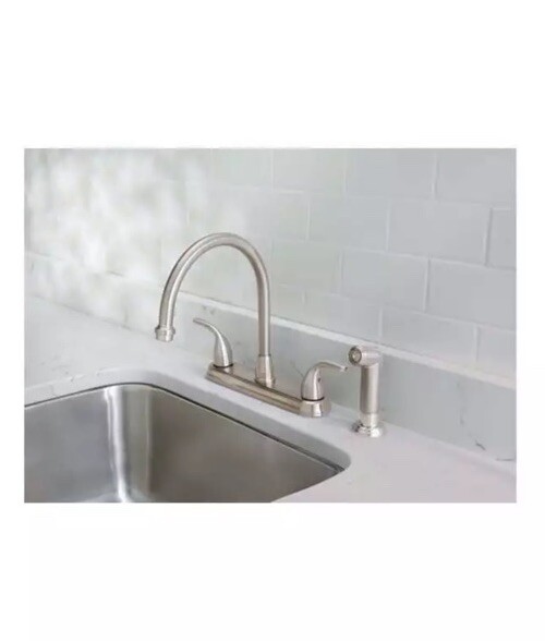 Oakbrook Pacifica Kitchen Faucet Two Handle Brushed Nickel | eBay