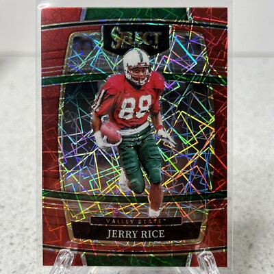2022 Panini Select Draft Picks JERRY RICE Red Laser Prizm Concourse #53 ...
