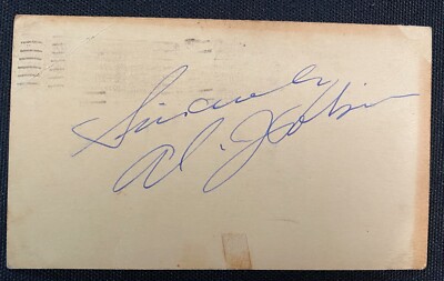 AL JOLSON AUTOGRAPHED / SIGNED VINTAGE POSTCARD FROM 1938 - JSA COA | eBay