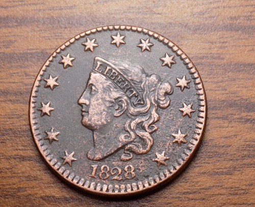 LARGE CENT 1828 CLASSIC HEAD 13 STAR LARGE NARROW DATE BROAD STRIKE ...