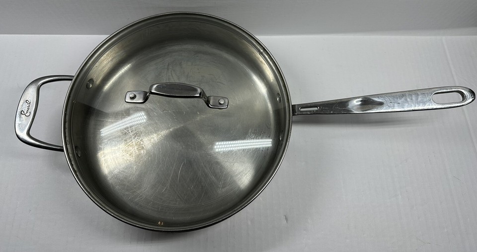 Emeril Pro Clad 3 Qt Skillet/Pan Try-ply Core Stainless Steel With ...