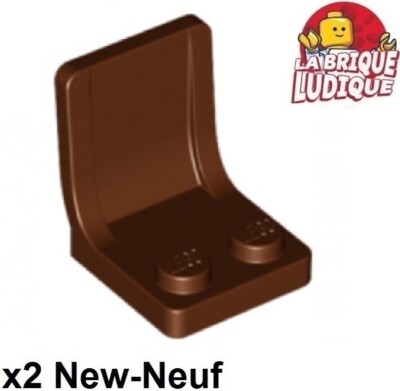 Lego 2x Minifig utensil siège chaise seat chair 2x2 marron/reddish ...