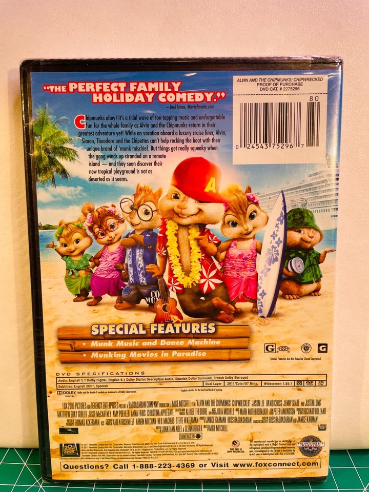 Alvin and the Chipmunks Chipwrecked (DVD 2011) New Sealed | eBay