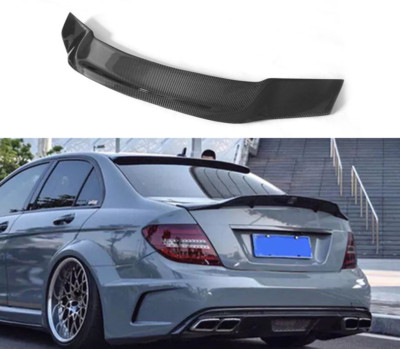 Real Carbon Fiber Rear Tail Spoiler Wing For Mercedes Benz W204 Sedan ...