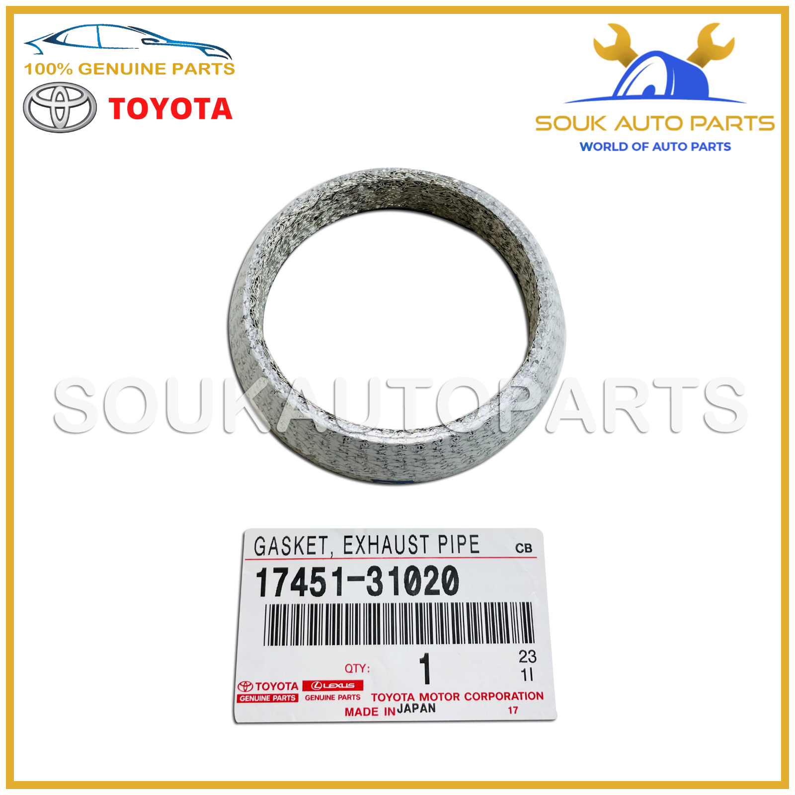 17451-31020 Genuine Toyota GASKET, EXHAUST PIPE 1745131020 OEM | eBay