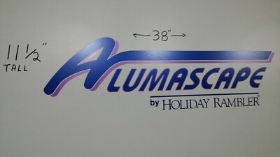 OEM ALUMASCAPE by HOLIDAY RAMBLER LOGO RV CAMPER 5TH WHEEL DECAL 38X11 ...
