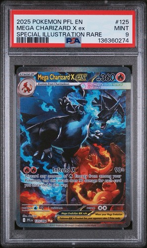 Mega Charizard X EX SIR 125/094 (EN) Phantasmal Flames Pokemon PSA 9 ...