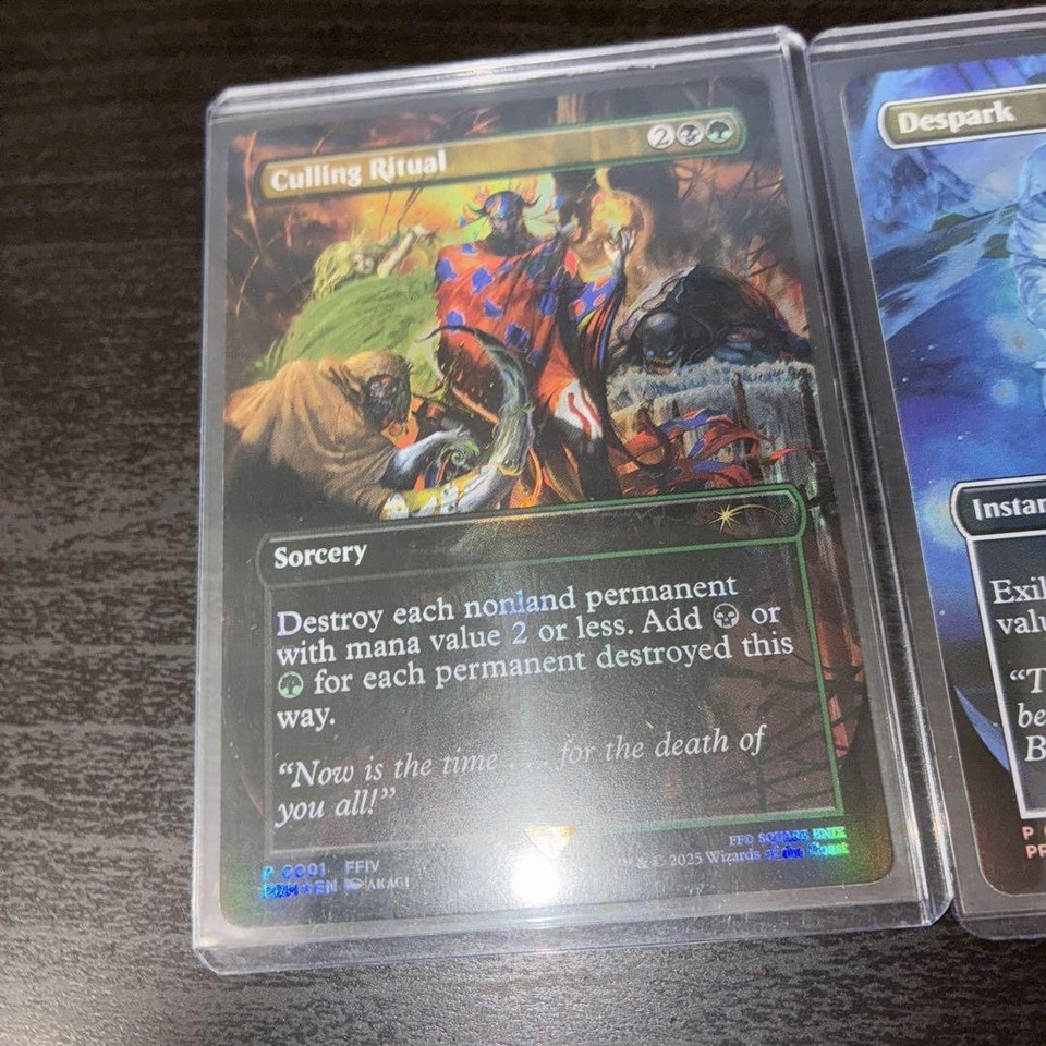 MTG FF Collab Promo Set Despark & Foil Culling Ritual Borderless ...