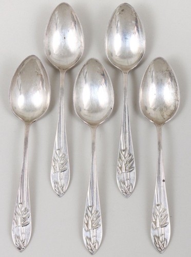 5pc Vintage Asian Japanese Sterling Silver 950 Aesthetic Bamboo ...