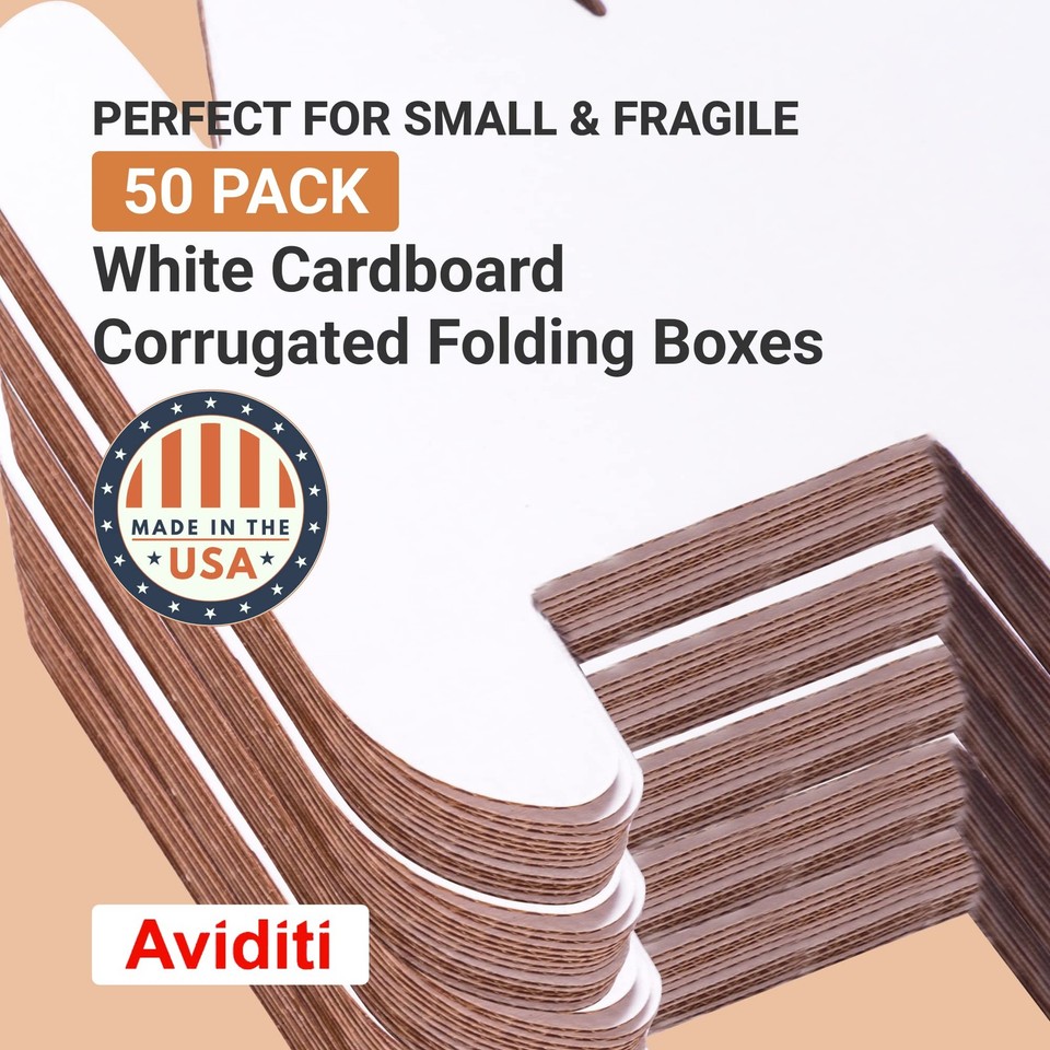 AVIDITI 9x4x4 Shipping Boxes Small (50-Pack) Heavy Duty Corrugated ...
