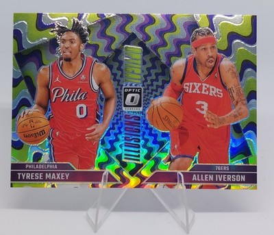Tyrese Maxey Allen Iverson Optic Illusions Short Print Philadelphia ...