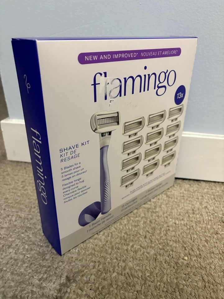 Flamingo Shave Kit Razor Handle + 13 Cartridges Bonus Pack NEW Reduced ...