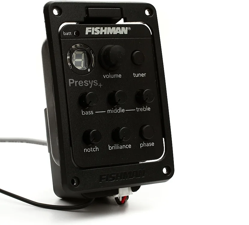 Fishman 301 Presys Piezo Pickup Mic Dual Blend Preamp EQ Tuner Acoustic ...