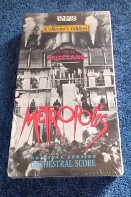 Metropolis VHS Kino Video Original Music Score Fritz Lang Brigitte Helm ...
