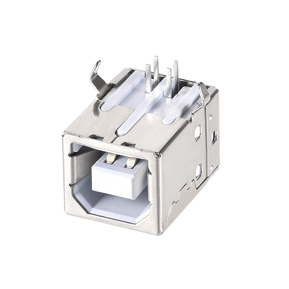 10 Pcs USB Female Type-B Port 4-Pin Right Angle PCB DIP Jack Socket ...