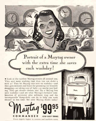 1941 Maytag: Portrait of a Maytag Owner Extra Time Vintage Print Ad | eBay