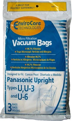 3 Panasonic Vacuum Cleaner Bags Upright | eBay